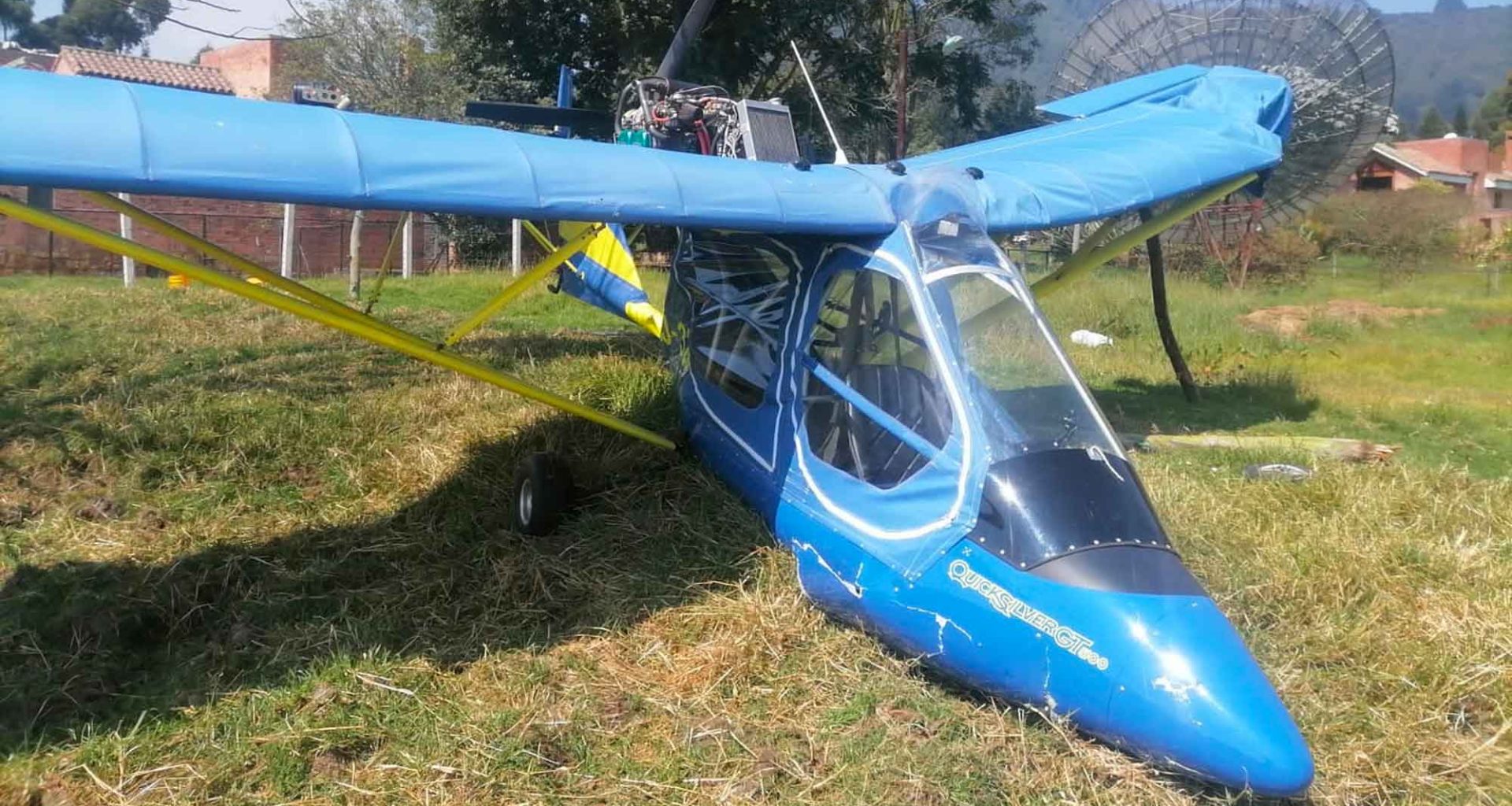 Avioneta se accidentó en Chía, el piloto se encuentra a salvo